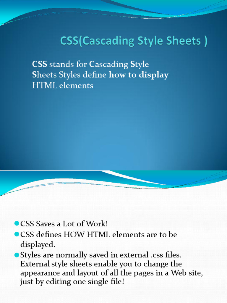 Css PP | PDF | Html Element | Html