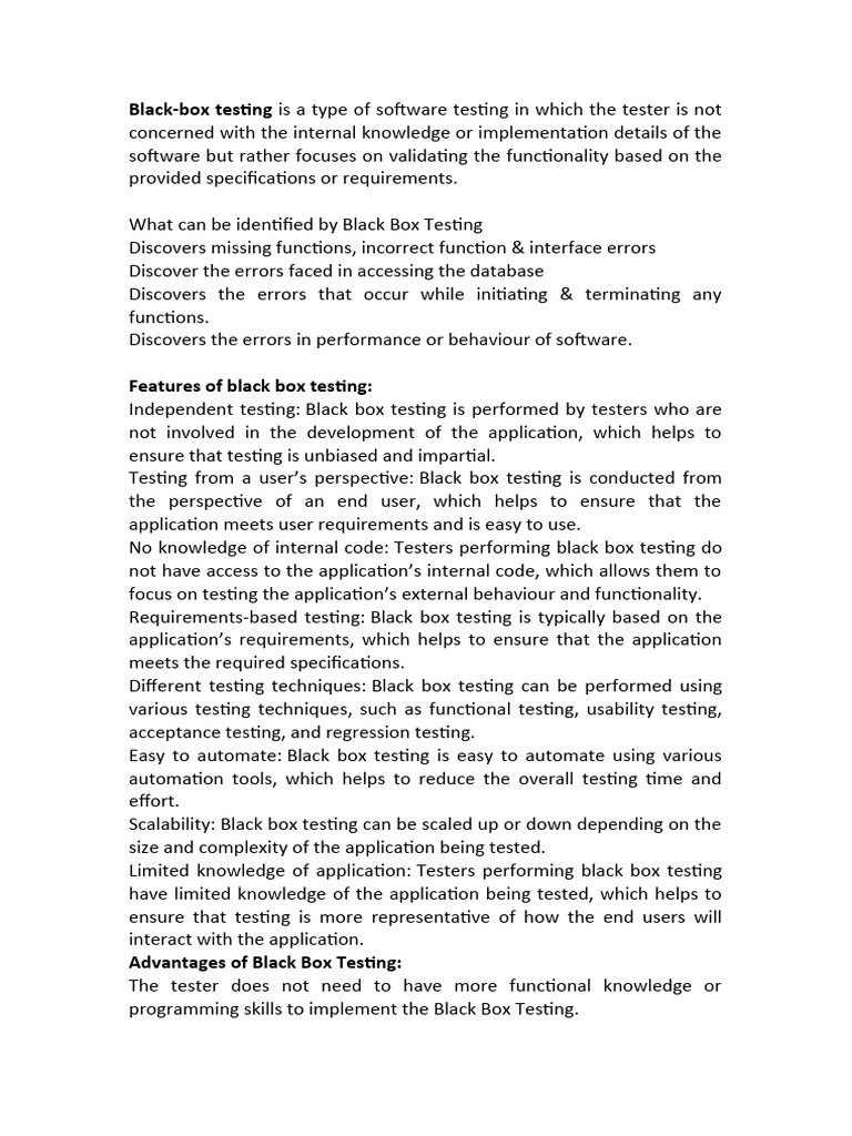 TESTING Blackbox | PDF | Software Testing | Software Development TESTING Blackbox | PDF | Software Testing | Software Development
