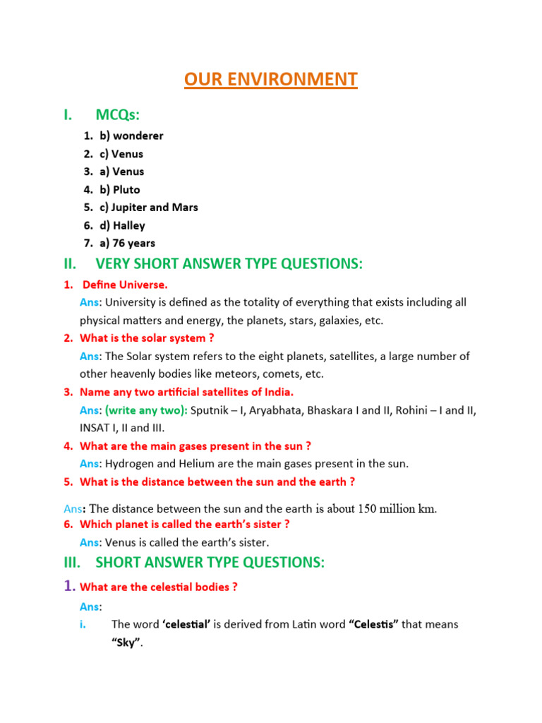 6-Ch1 The Earth in The Solar System | PDF | Planets | Solar System