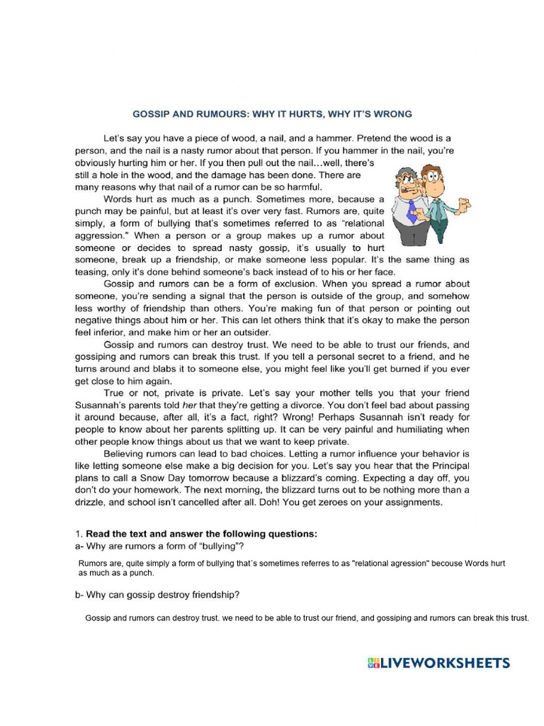 Impact of Gossip on Trust and Choices | PDF | Wellness