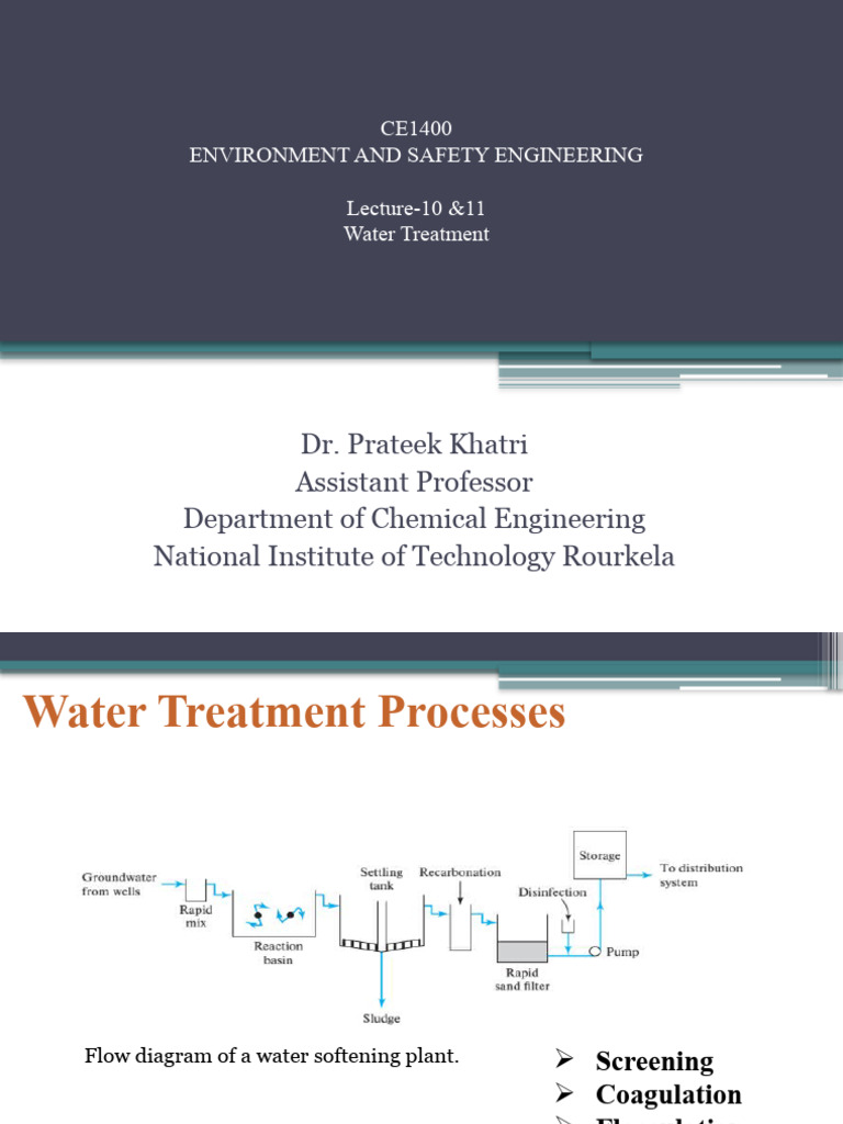 Lecture 10 &11 Water Treatment | PDF | Water Purification | Water Treatment