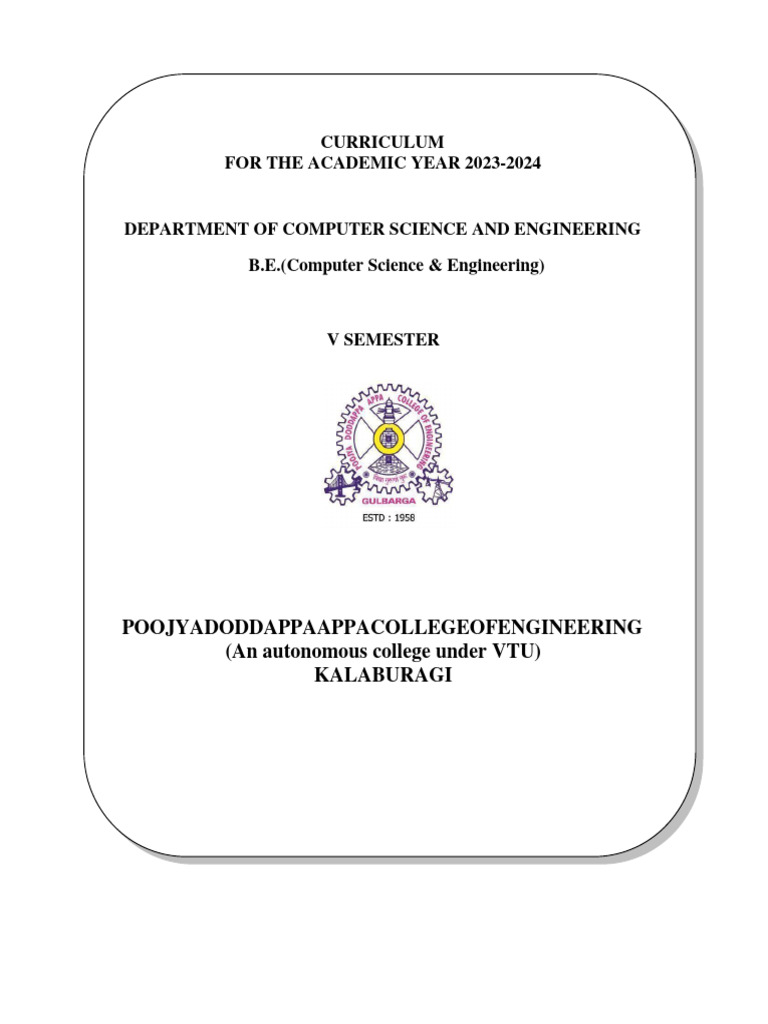 21 Series - CSE Curriculum - V SEMESTER | PDF | Computer Network | Thread (Computing)