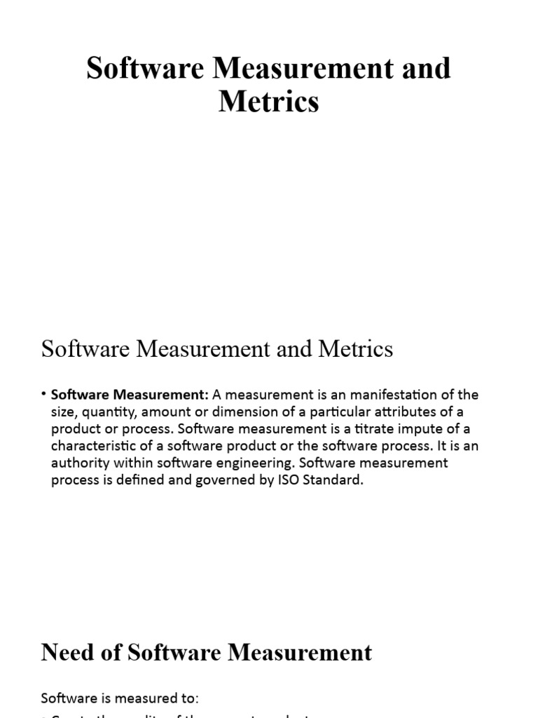 Software Measurement and Metrics Overview | PDF | Measurement ...