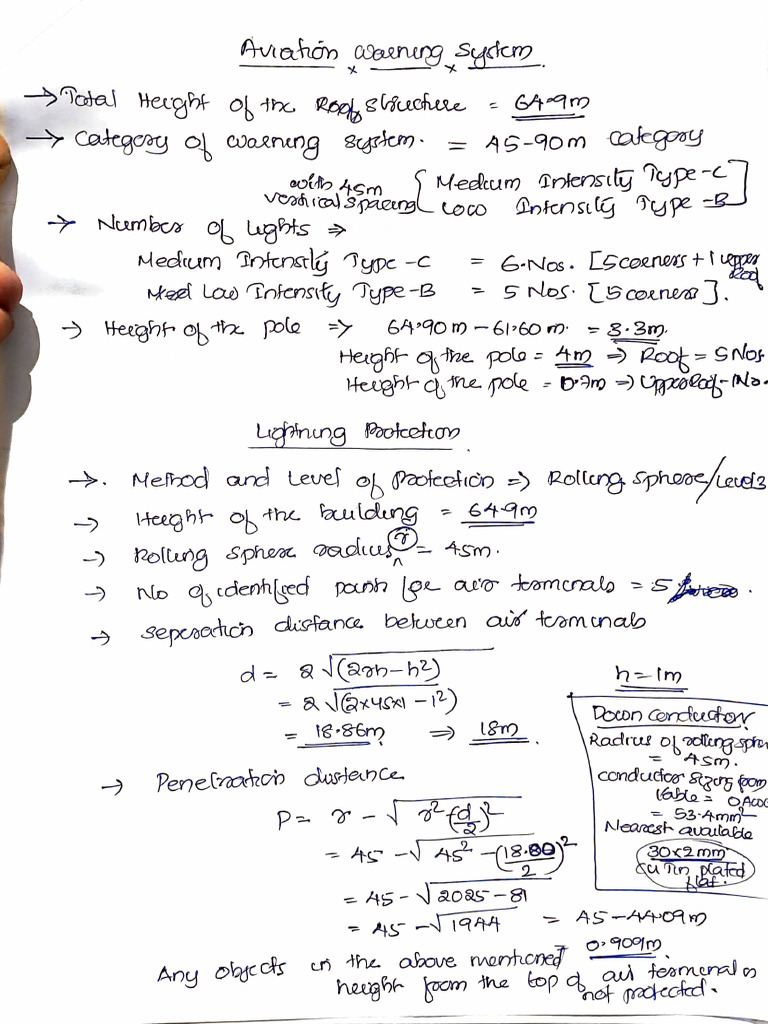 17 Calculation-Aviation Warning Light, Lightning Protection, Plumbing ...