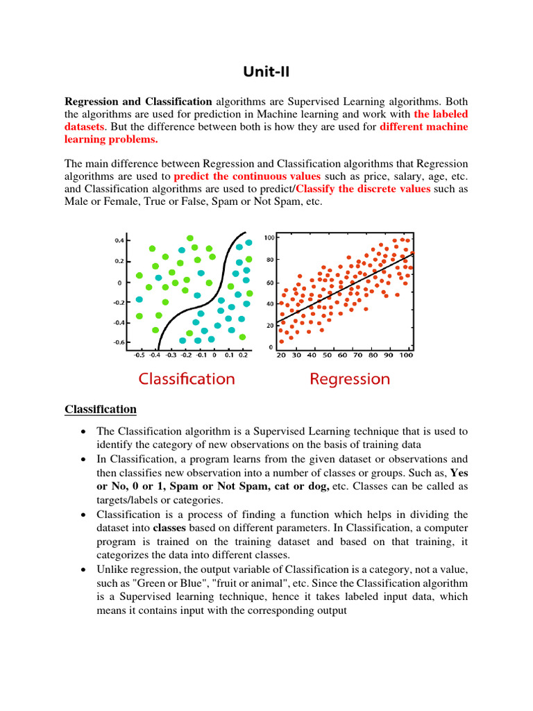 unit-II | PDF | Statistical Classification | Logistic Regression