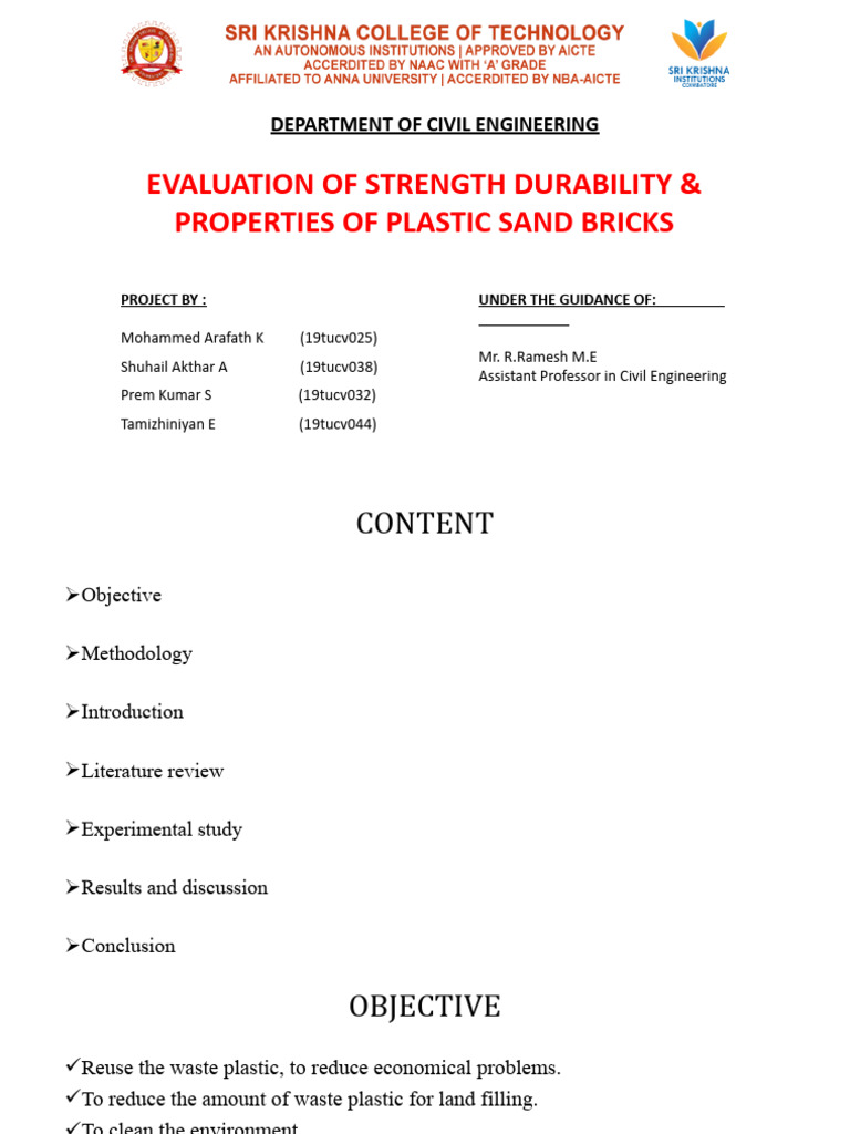 Plastic Bricks PPT First Review | Download Free PDF | Plastic ...