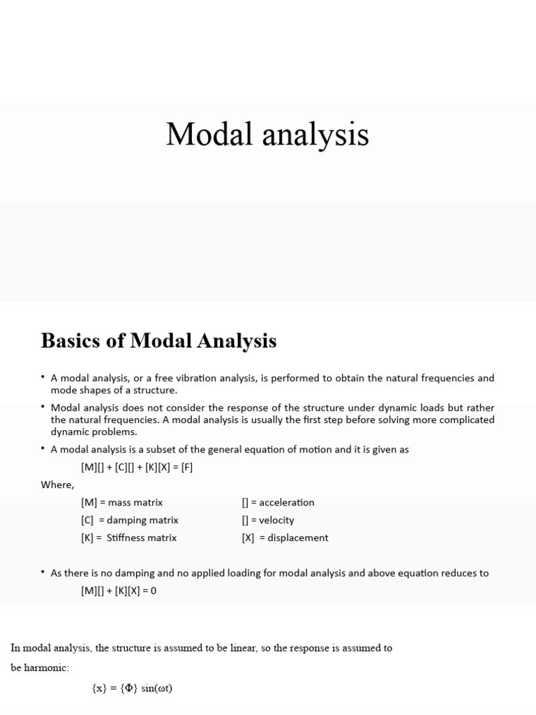 Modal Analysis 1 | PDF | Classical Mechanics | Solid Mechanics