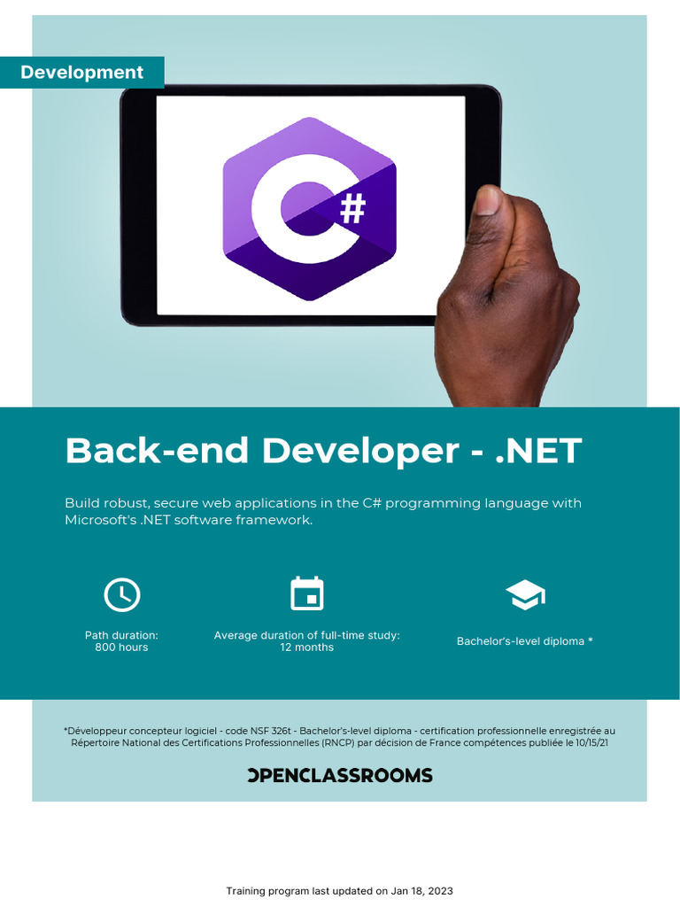 510 Back End Developer Net en en Business | PDF | Computer Programming | Databases