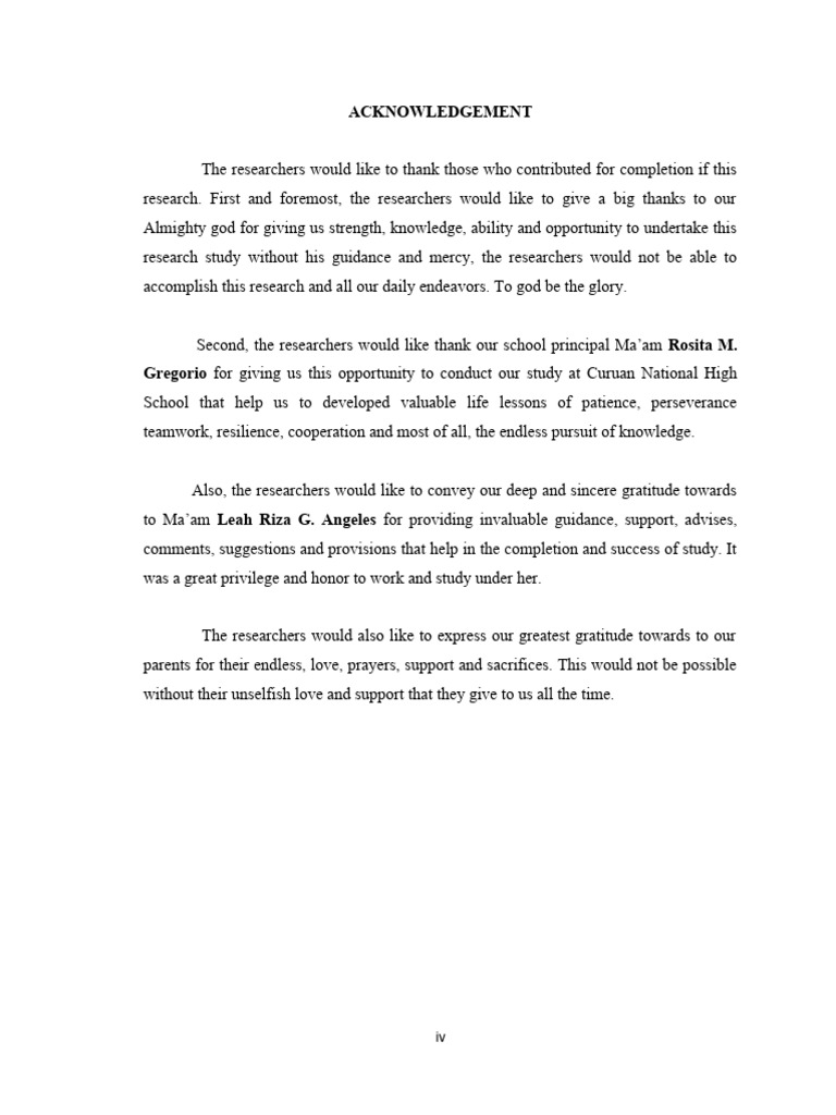 ACKNOWLEDGEMENT | PDF | Cognition | Learning