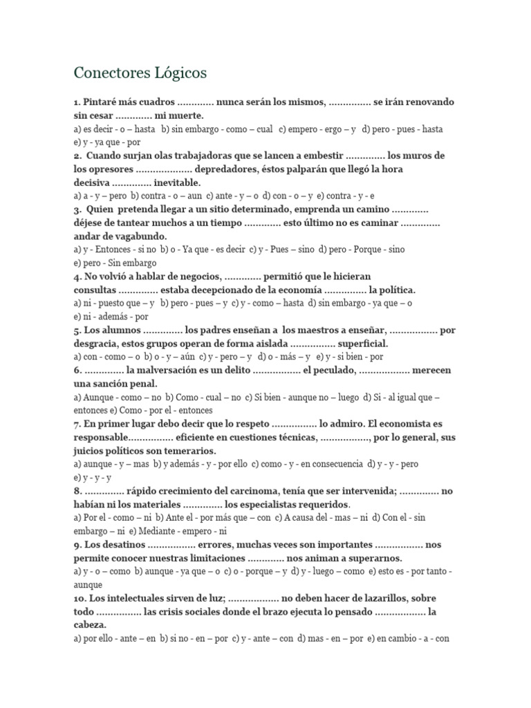 Conectores Lógicos | PDF