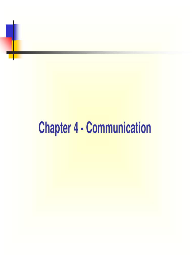 Chapter 4 Communication | PDF | Internet Protocol Suite | Osi Model