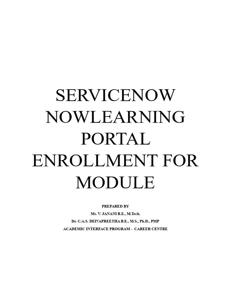 ServiceNow Enrollment Guide and Notes | PDF | Password | System Software