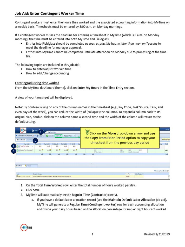 Enter Contingent Worker Time | PDF | System Software | Information ...