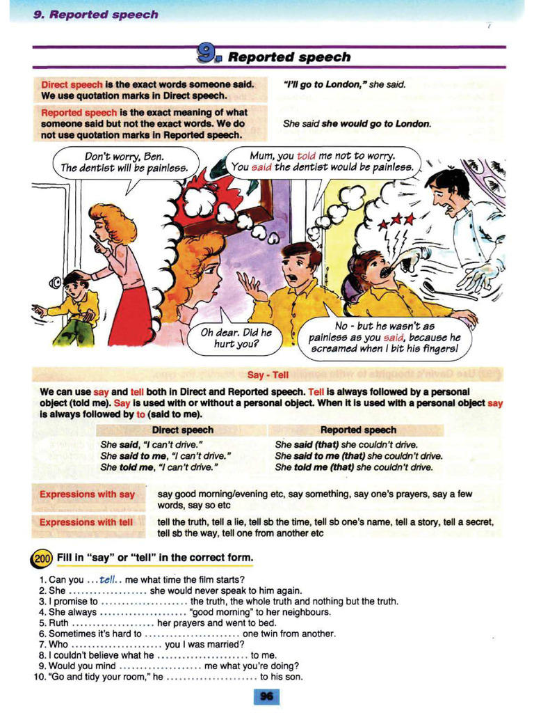 Reported Speech Round Up 5 | PDF