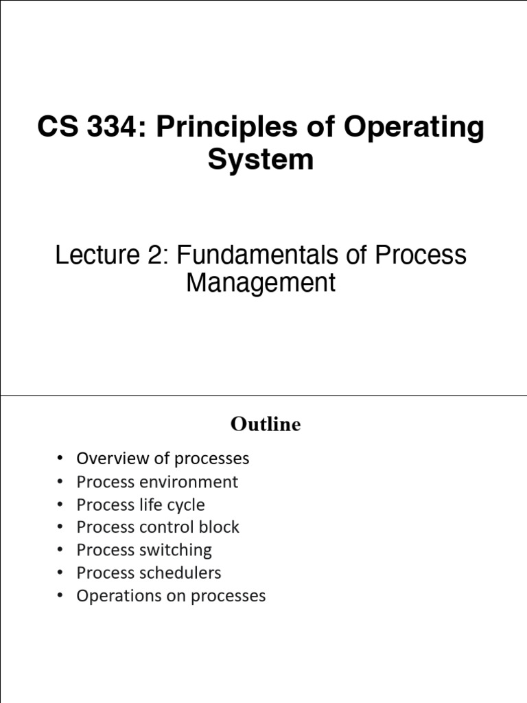 Lecture 2 - Process Management | PDF | Process (Computing) | Scheduling ... Lecture 2 - Process Management | PDF | Process (Computing) | Scheduling ...