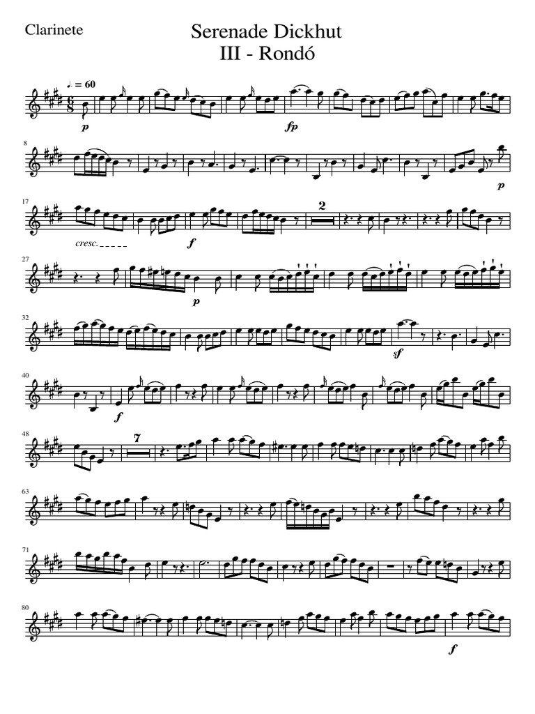 Trio Dickhut - 3 Rondo Clarinete | PDF | Musical Forms | Musicology