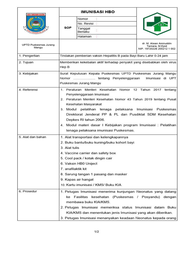 Sop Imun HB0 | PDF