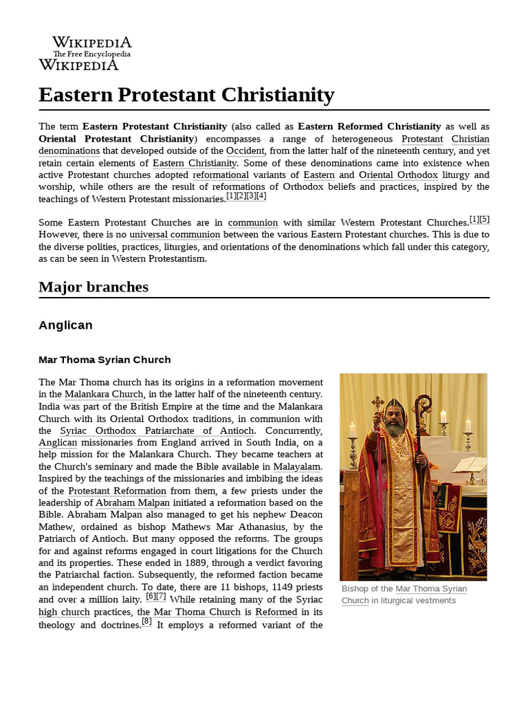 Eastern Protestant Christianity Extra | Download Free PDF | Western ...