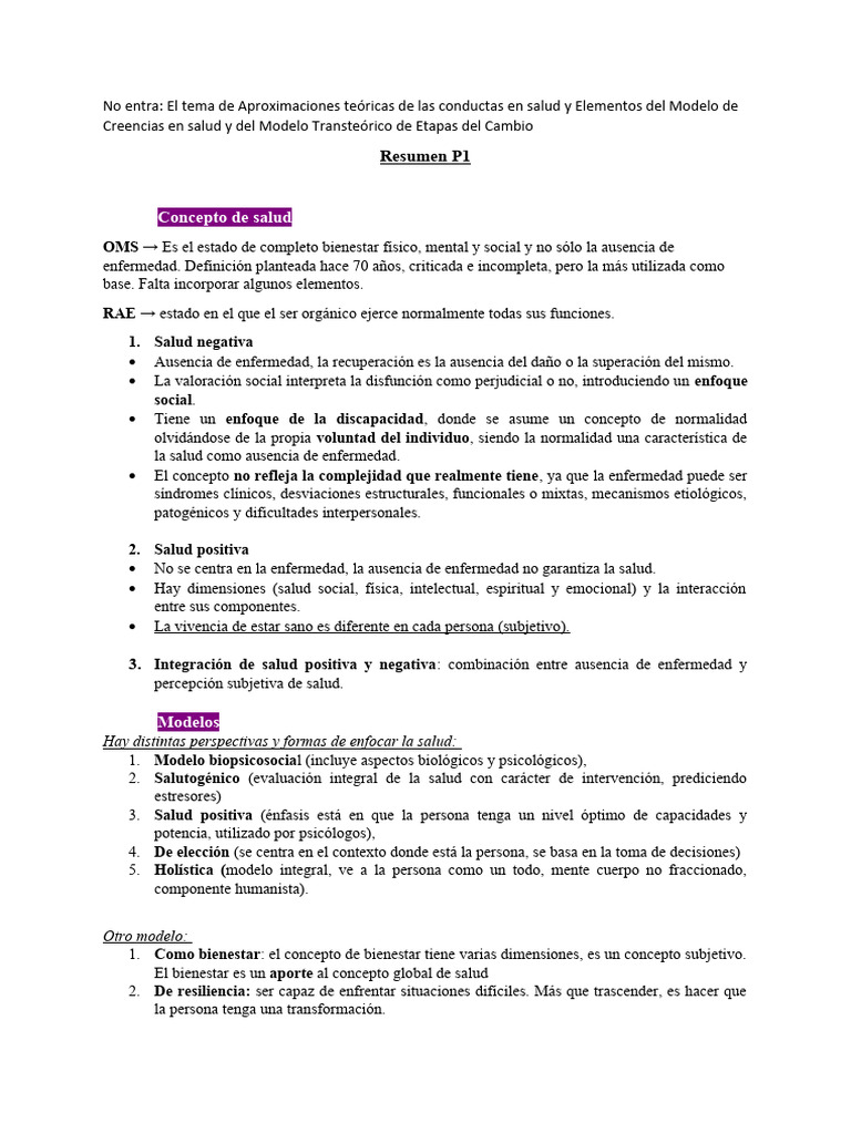 Resumen P1 Autocuidado de La Salud (Pontificia Universidad Católica) | PDF | Qi | Hospital