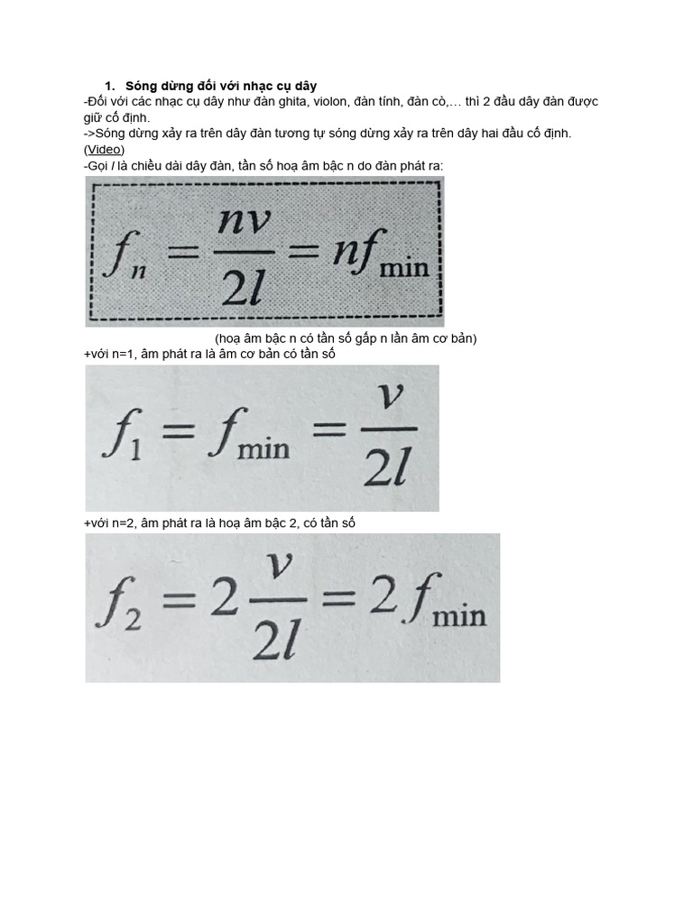 Sóng D NG Trong NH C C | PDF
