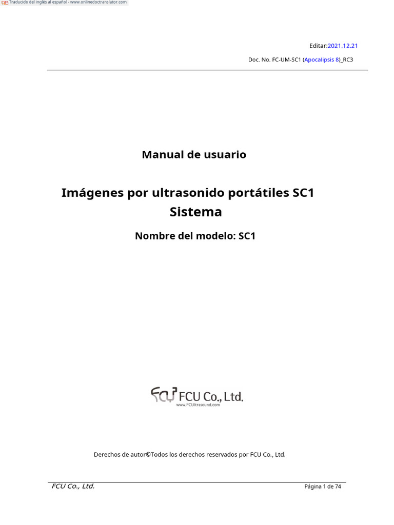 sc1 Espanol | PDF | Ultrasonido