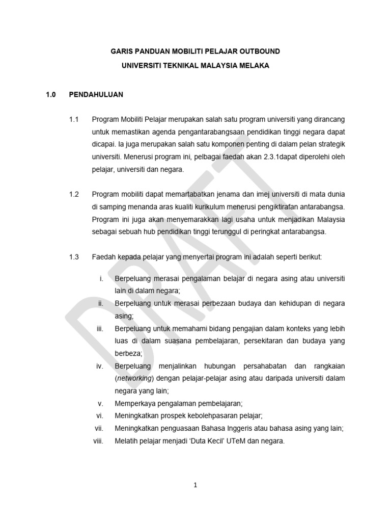 GARIS_PANDUAN_MOBILITI_PELAJAR_OUTBOUND_semakan1 | PDF GARIS_PANDUAN_MOBILITI_PELAJAR_OUTBOUND_semakan1 | PDF