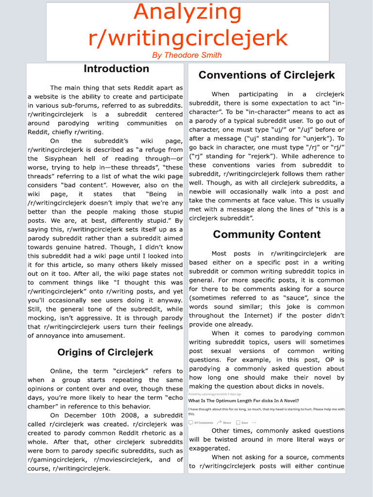 Community Writing Analysis Final Draft | PDF