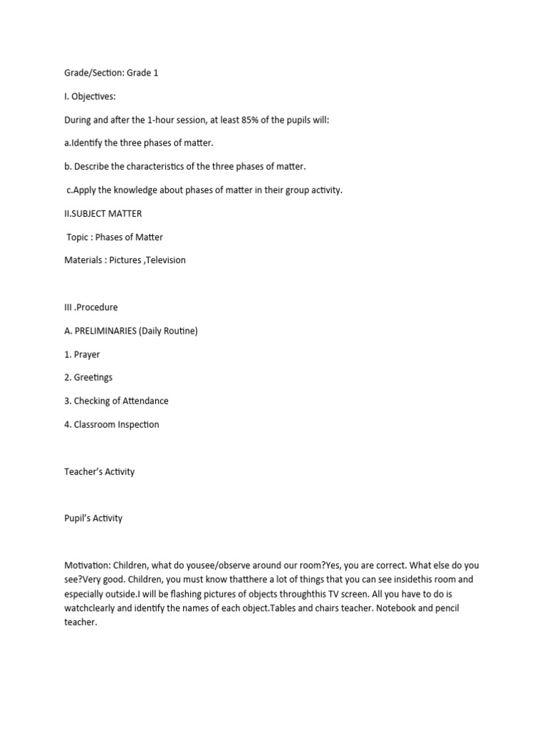 Phases of Matter | PDF | Balloon | Teachers