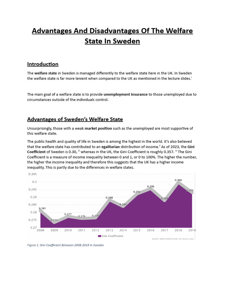 Effect of A Supportive Welfare State in Sweden | PDF | Gini Coefficient ...