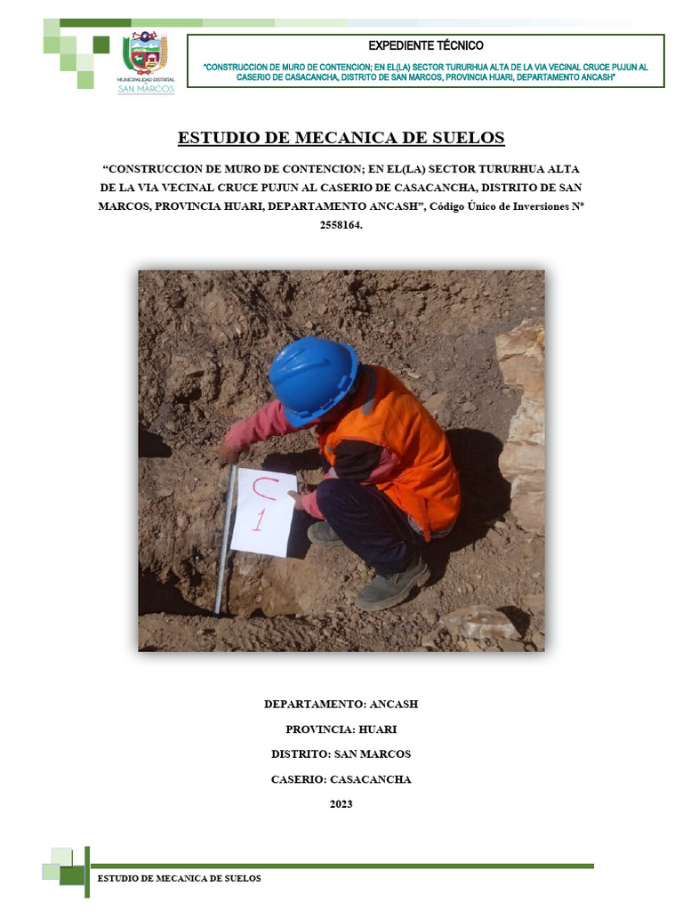 ESTUDIO DE MECANICA DE SUELOS | PDF | Fundación (Ingeniería) | Ciencias de la Tierra