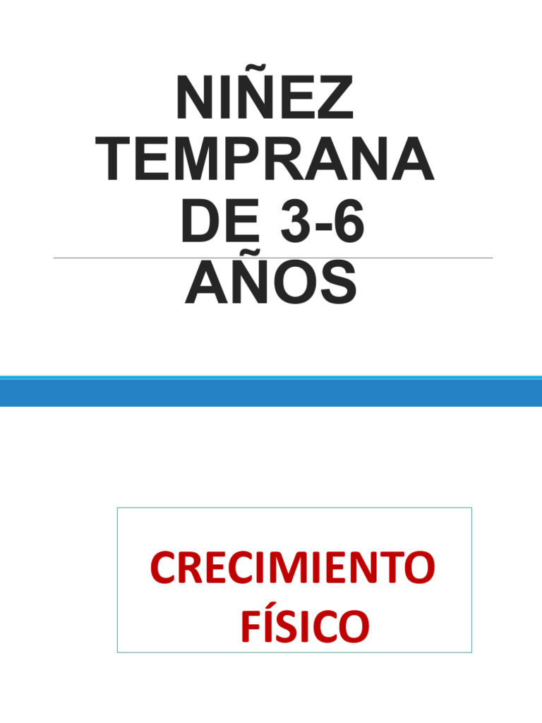 Niñez Temprana de 3 A 6 Años. | PDF | Autoestima | Adultos