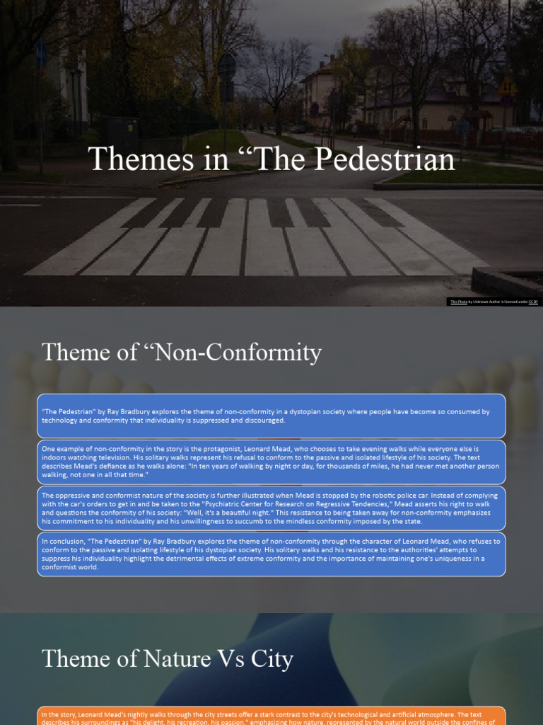 Themes in The Pedestrian | PDF | Dystopia | Social Psychology