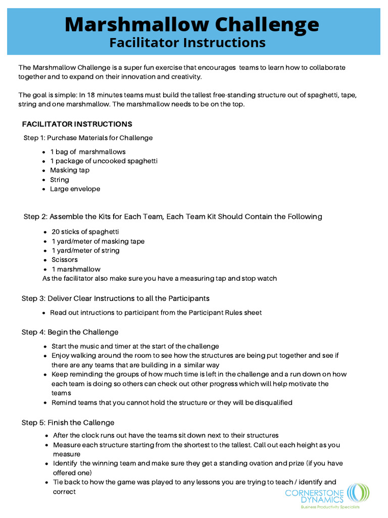 Marshmallow Instructions PDF | PDF