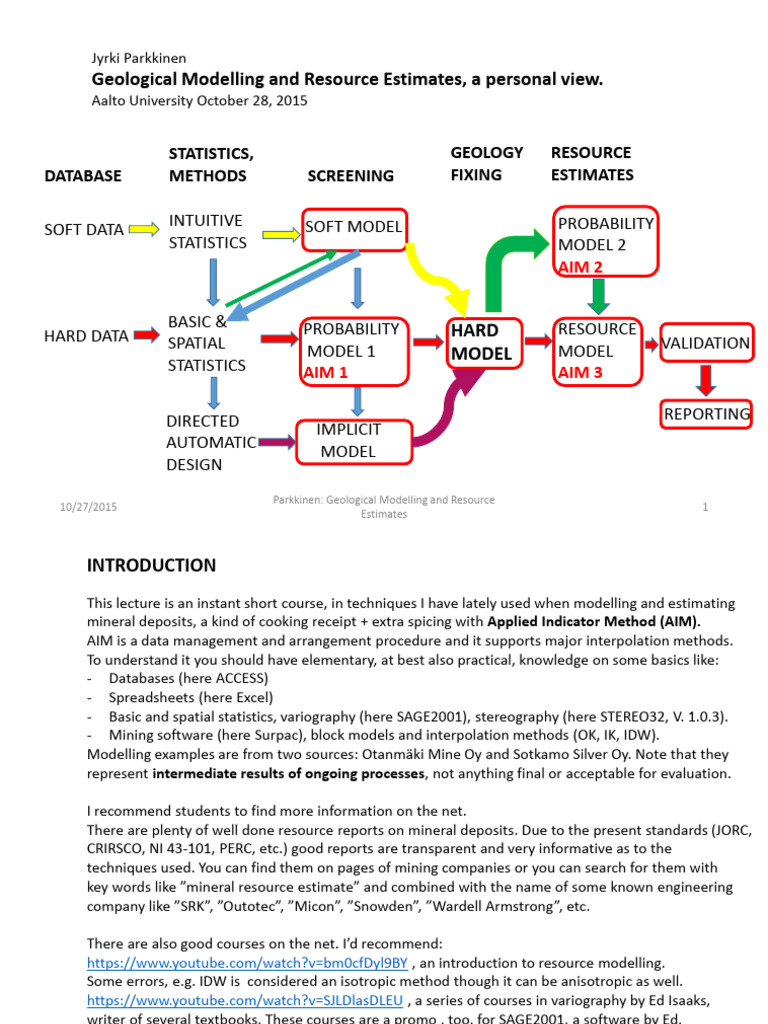 PowerPoint Presentation Geological Model | PDF | Statistics | Geology