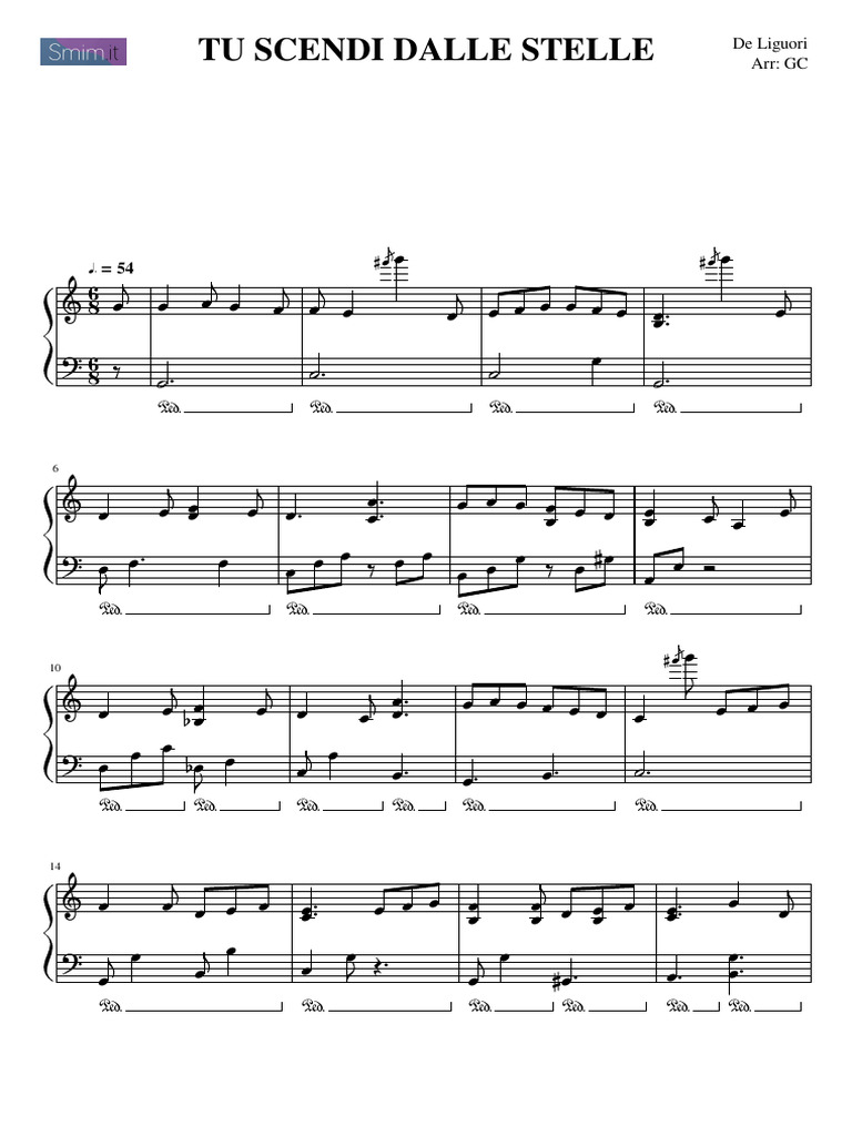 TU SCENDI DALLE STELLE | PDF | Christmas Carols | Traditional Music