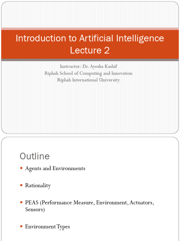 W2-Intelligent Agents | PDF | Artificial Intelligence | Intelligence (AI) & Semantics