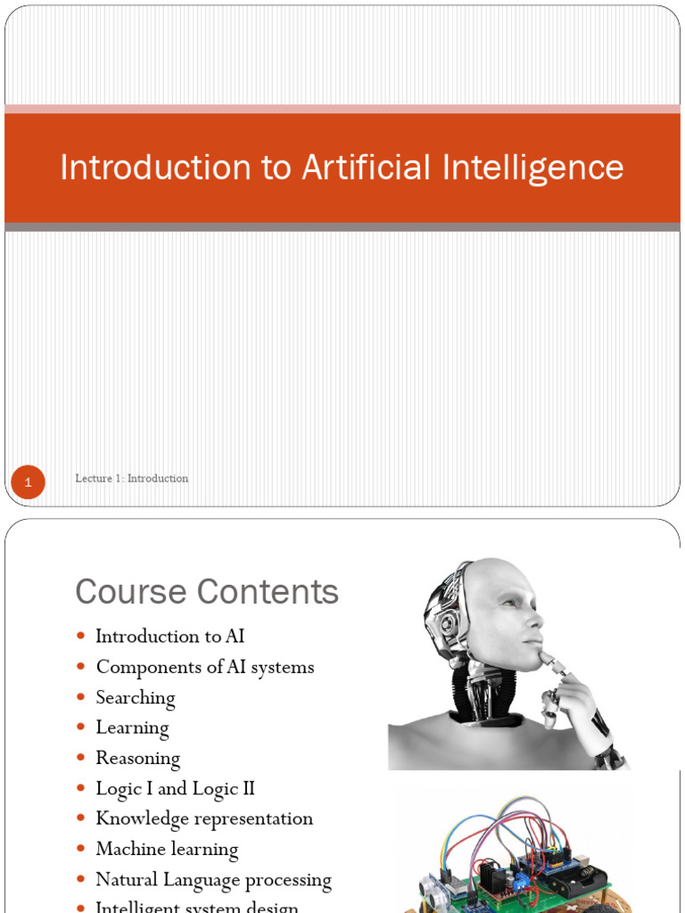 W1-Introduction To Artificial Intelligence | PDF | Artificial Intelligence | Intelligence (AI ...