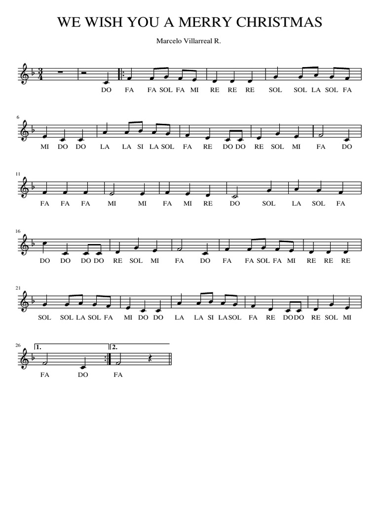 We Wish You A Merry Christmas Musescore | PDF