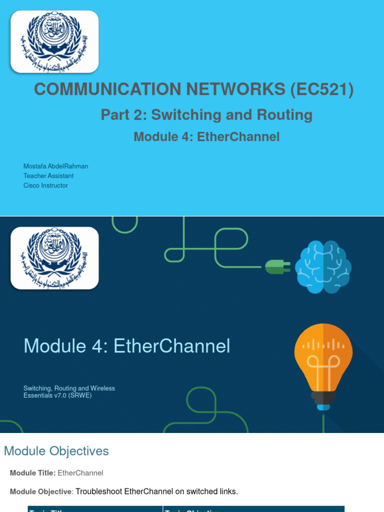 S_R_Module_4 EtherChannel | PDF | Network Switch | Ethernet