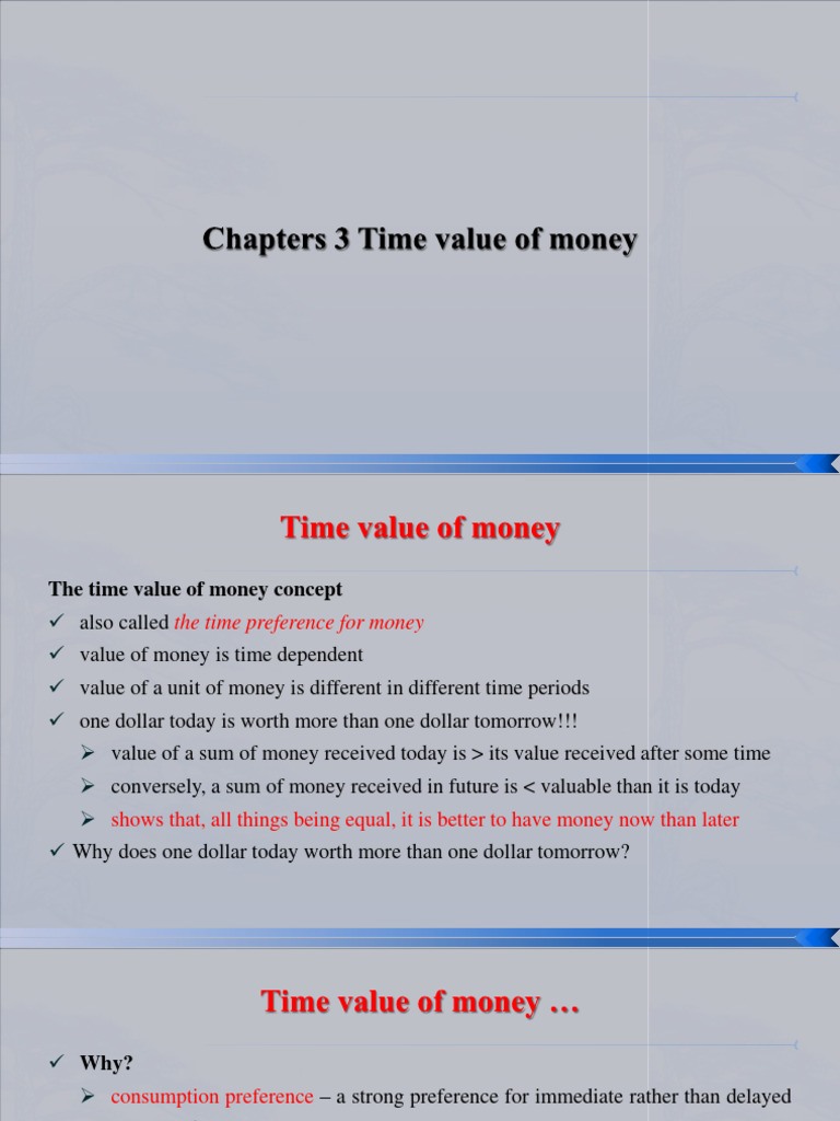 # FM I Chapter 3 - Time Value of Money | PDF | Present Value | Money