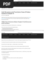 Cell Structure and Function Biology Class 11 Notes Chapter 1 | PDF ...