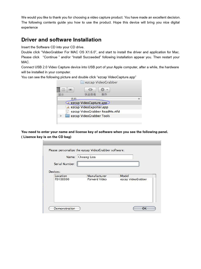 Ezcap Video Grabber Guide | PDF