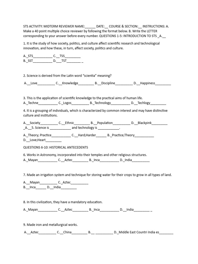 STS Activity | PDF | Science | Pedagogy