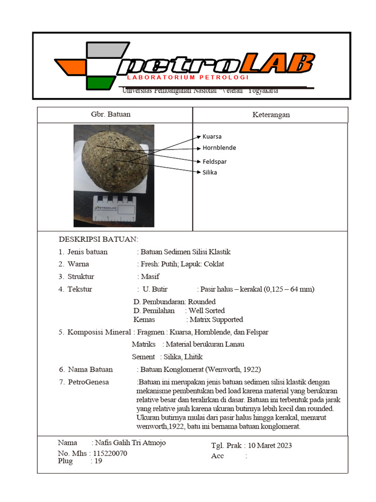 Deskripsi Batuan Sedimen Klastik | PDF