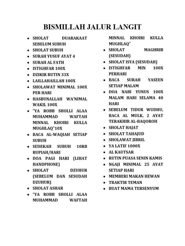 Bismillah Jalur Langit | PDF | Agama & Spiritualitas