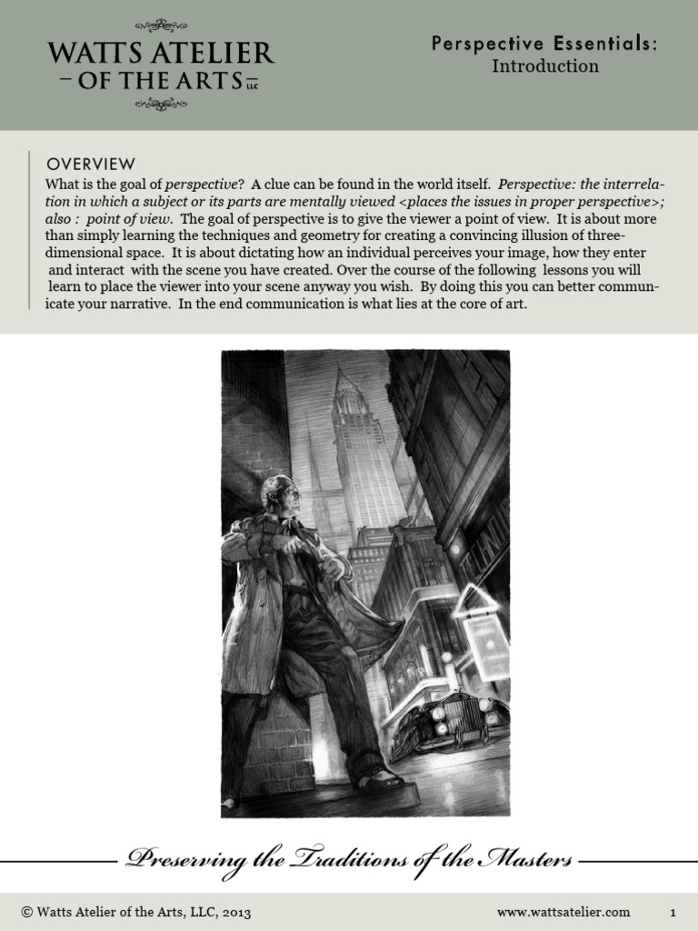 1 Perspective Essentials Introduction Workbook Pdf Perspective Graphical Geometry