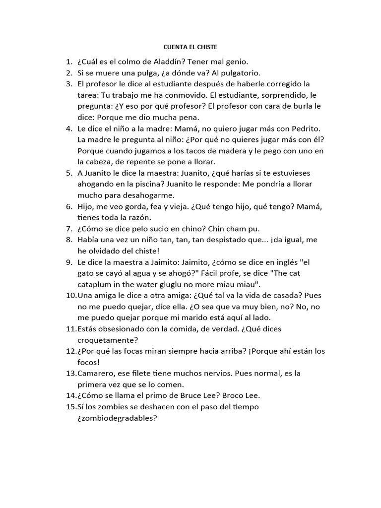 Cuenta El Chiste 2 | PDF