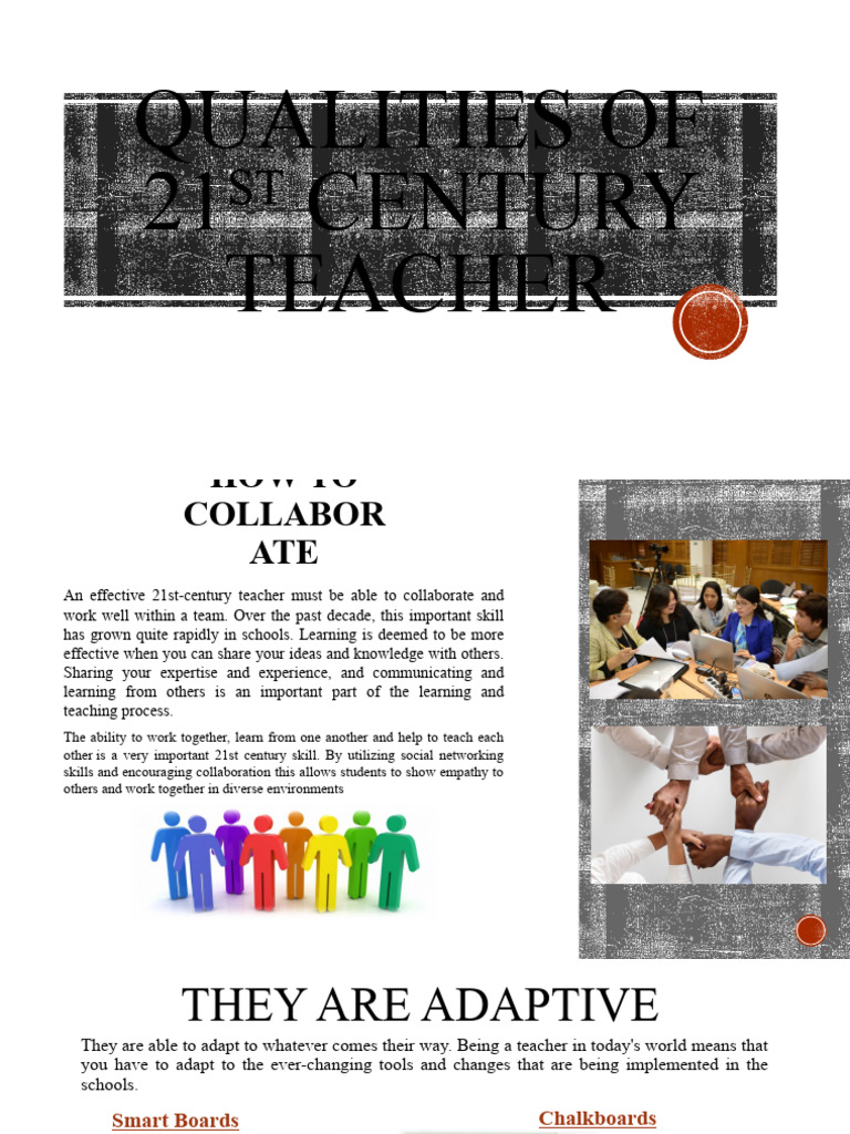 Qualities of 21st Century Teacher | PDF | Teachers | Learning