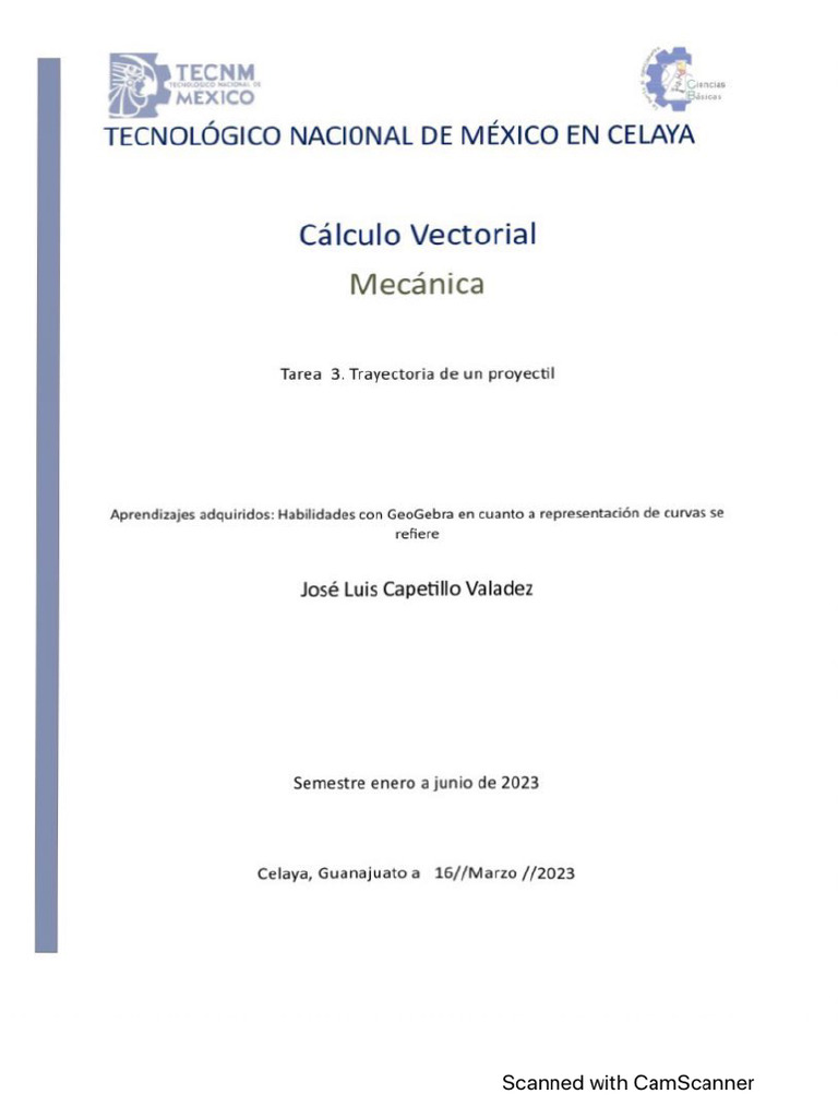 Trayectoria de Un Proyectil JLCV | PDF
