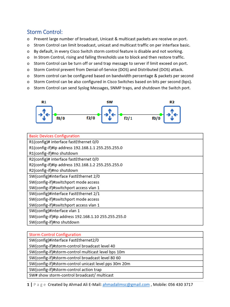 23-Storm+Control | PDF | Denial Of Service Attack | Multicast